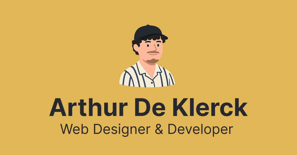 Webdesigner Leuven – Arthur De Klerck | UX/UI & Web Development